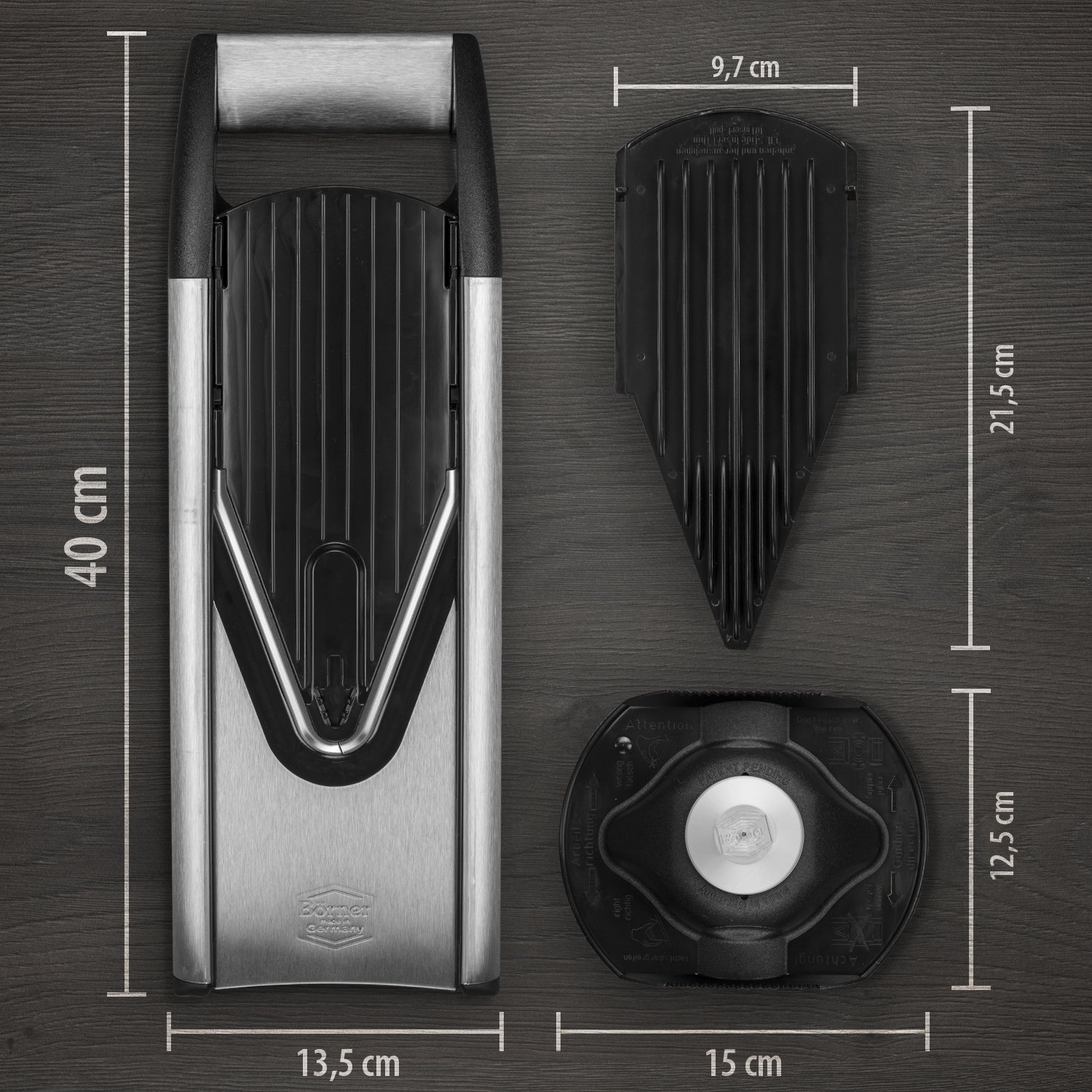 Stainless Steel Slicer Borner V6 ExclusiveLine Basic Set - Börner UK