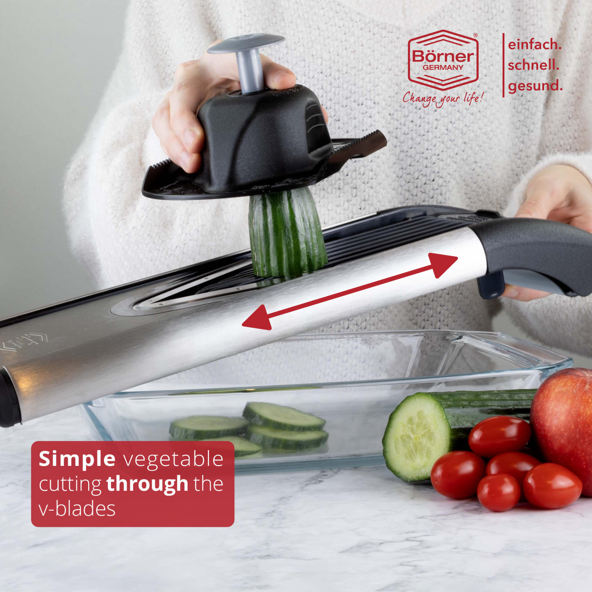 Stainless Steel Slicer Borner V6 ExclusiveLine Basic Set - Börner UK